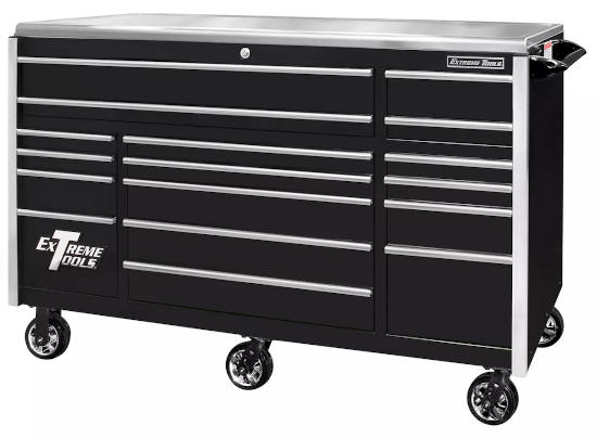 72" Roller Cabinet w/ Stainless Steel Top, Quick Latches, Mag Wheels ...